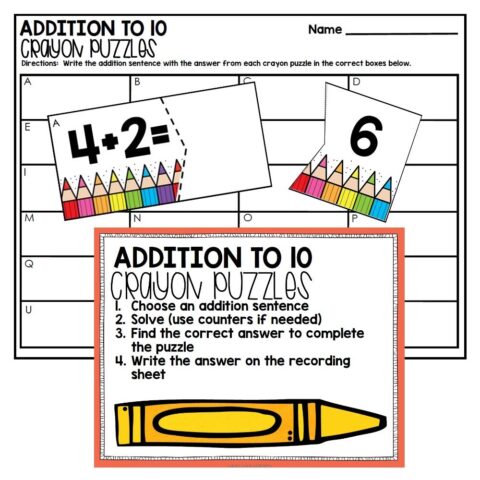 September Math Centers for 1st & 2nd Grade - Lucky Little Learners