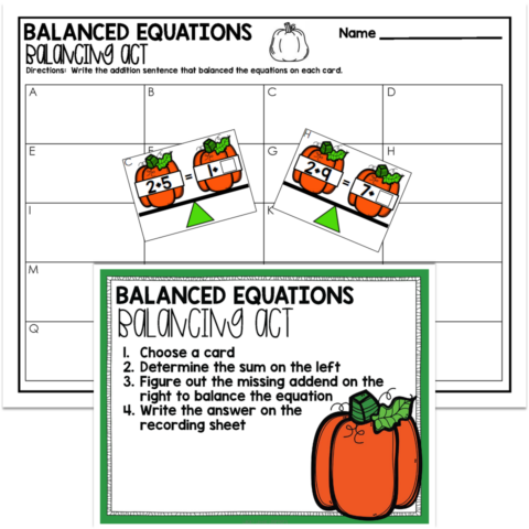 Fall Math Centers - Lucky Little Learners