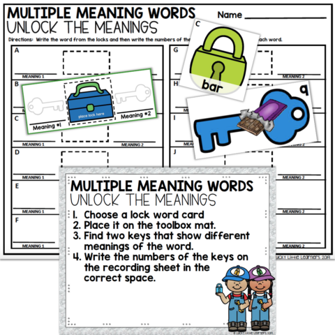 Multiple Ways to Teach Multiple Meaning Words in 2nd Grade - Lucky ...