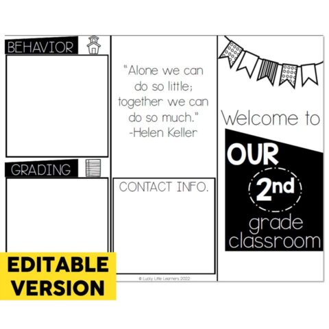 First Day of School Activities for 1st or 2nd Grade - Lucky Little Learners