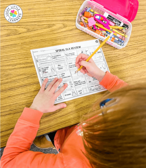 Spiral ELA Review Routine Ideas - Lucky Little Learners