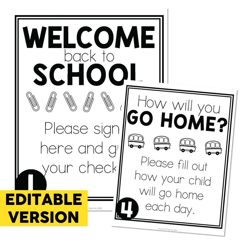 Back to School Night Activities - Lucky Little Learners