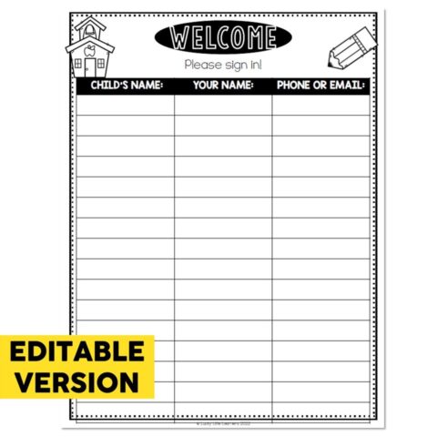 Back to School Night Activities - Lucky Little Learners