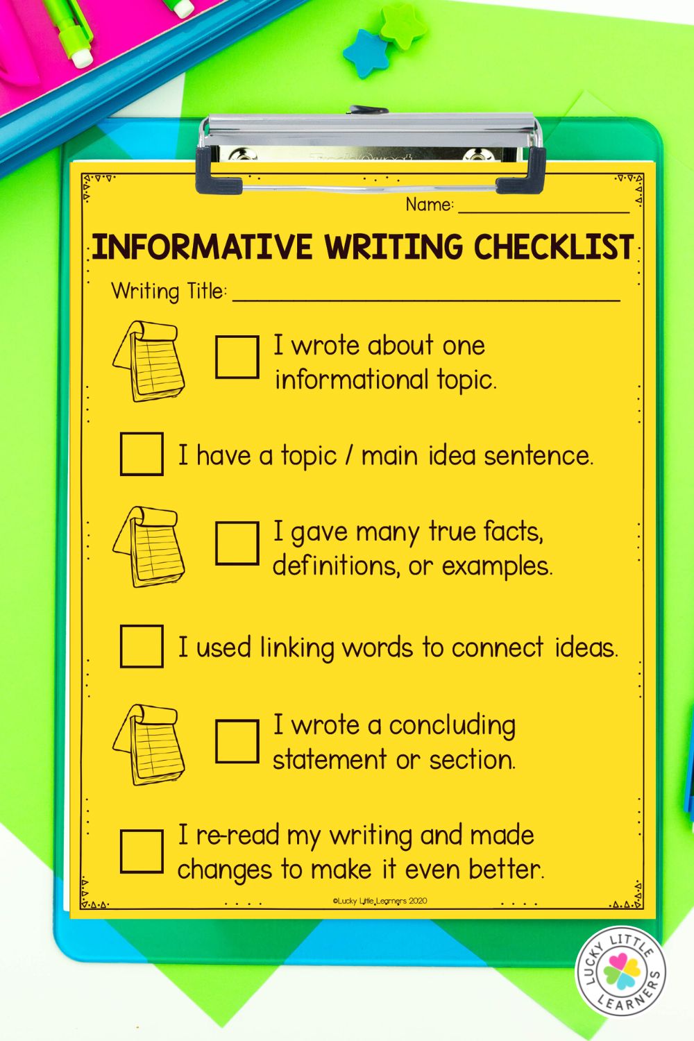 Writing Mini-Lessons That Stick - Lucky Little Learners