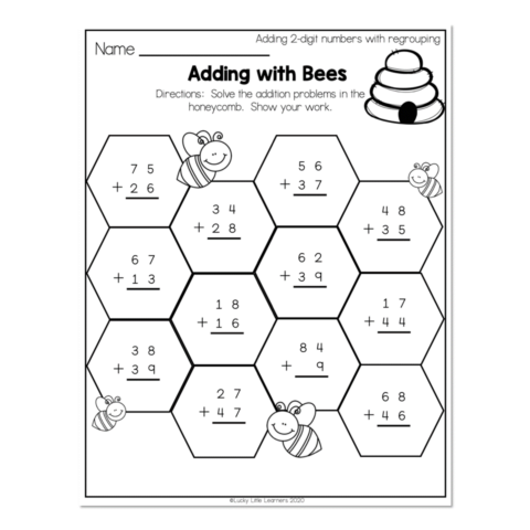 Activities for Practicing Two-Digit Addition - Lucky Little Learners