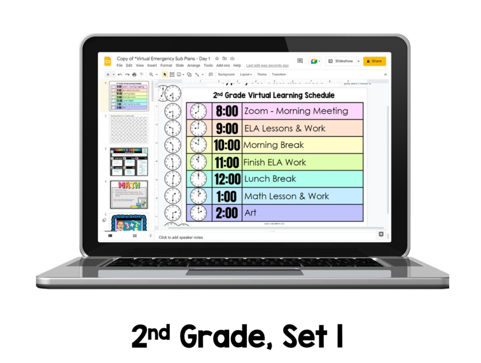 Emergency Sub Plans for 1st and 2nd Grade - Lucky Little Learners