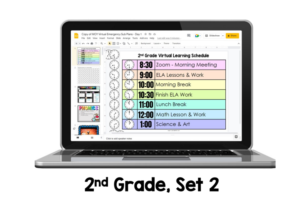 Emergency Sub Plans for 1st and 2nd Grade - Lucky Little Learners