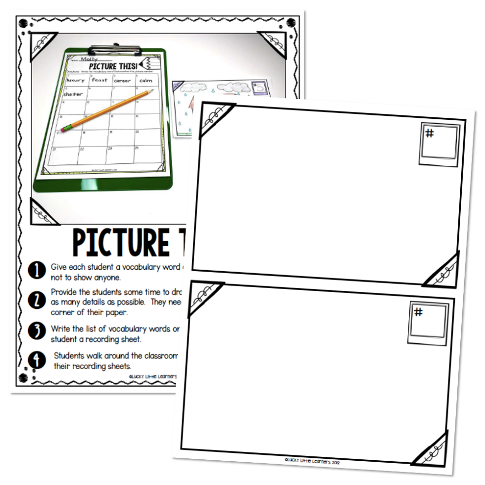 Vocabulary Activities - Lucky Little Learners