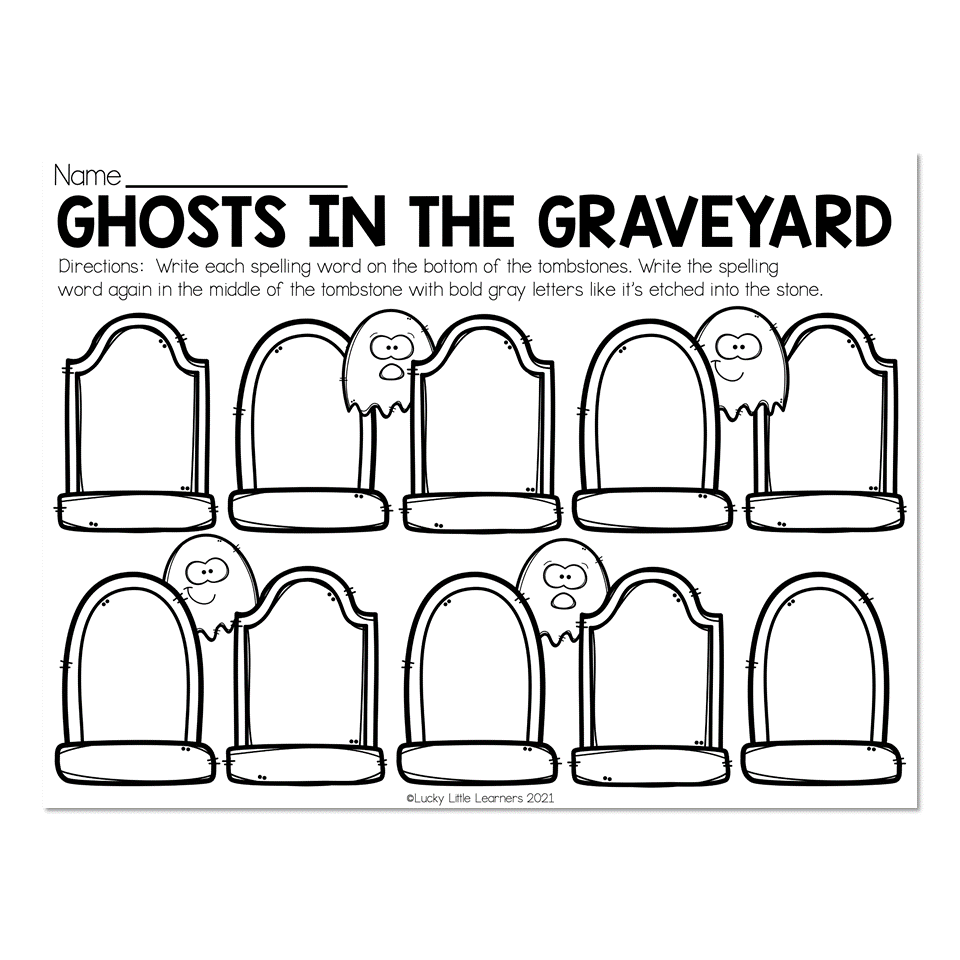 Ghost Spelling and Fact Family Haunted Houses - Lucky Little Learners