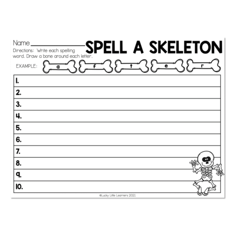 Ghost Spelling and Fact Family Haunted Houses - Lucky Little Learners