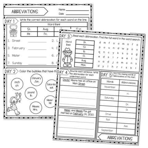 How to Teach Abbreviations - Lucky Little Learners