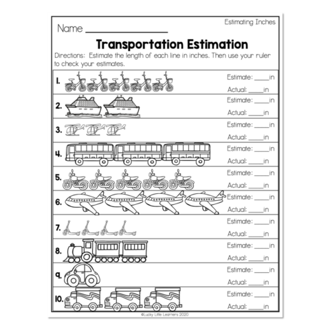 Second Grade Math Worksheets: Measurement, Data, Time & Money - Lucky ...