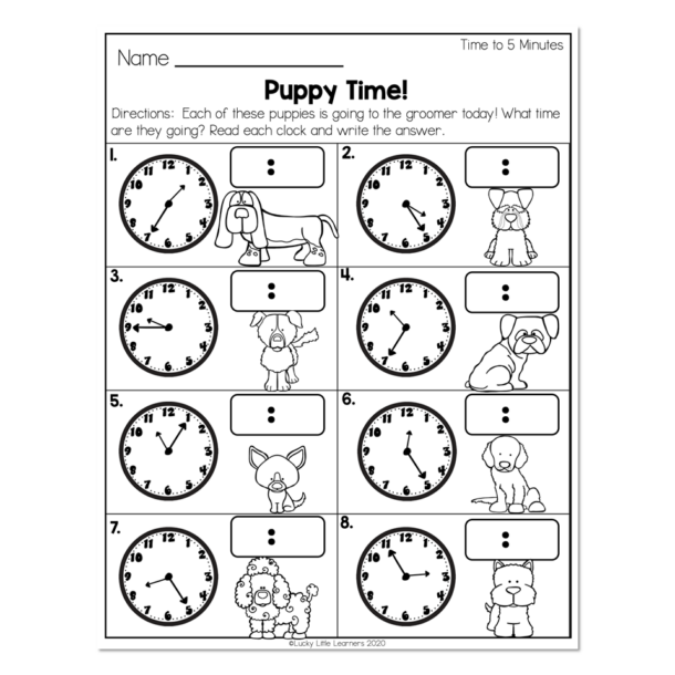 Second Grade Math Worksheets: Measurement, Data, Time & Money - Lucky ...