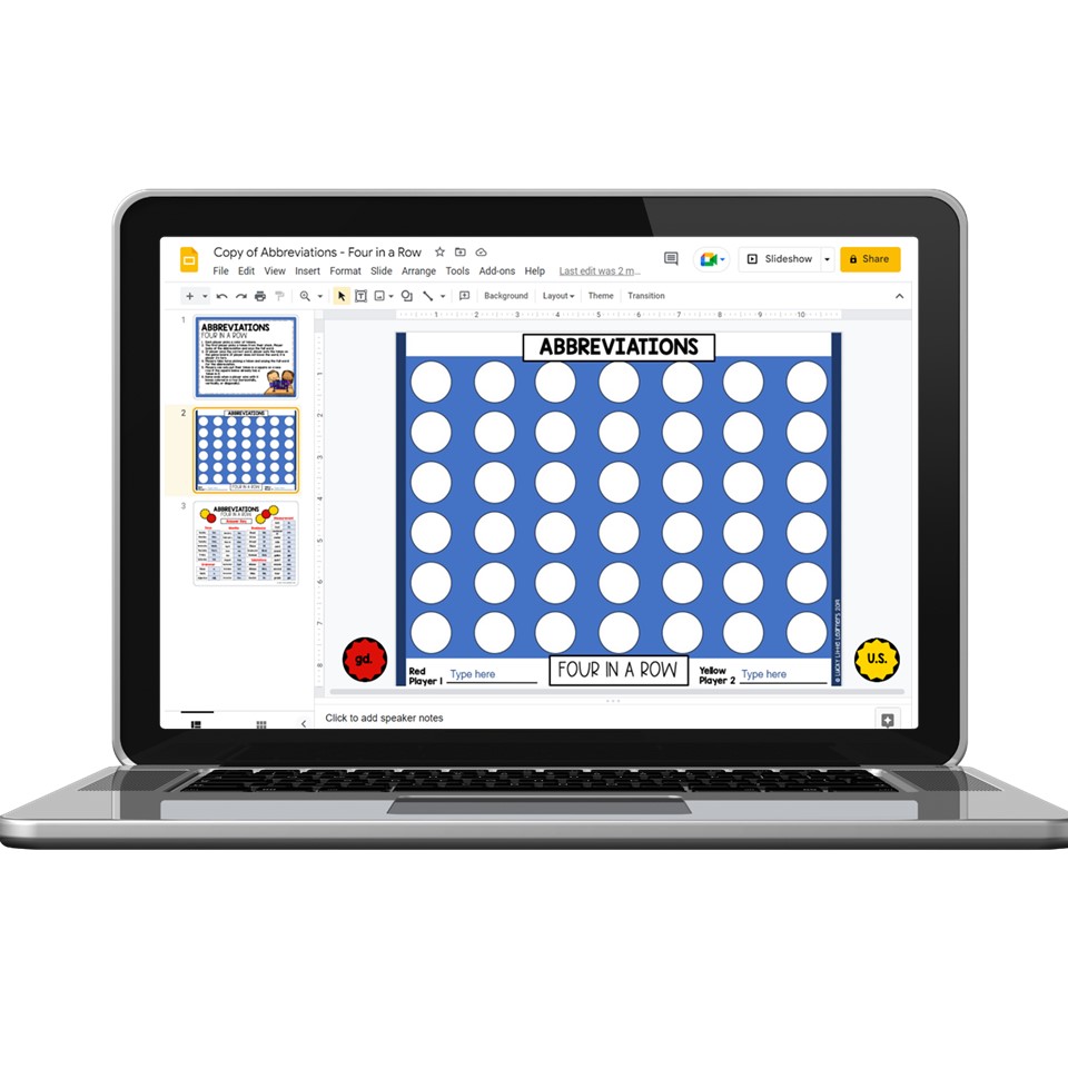 Abbreviations - Lucky Little Learners