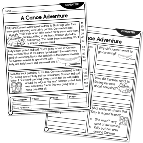 Characters in Fiction Responding to a Challenge - Lucky Little Learners