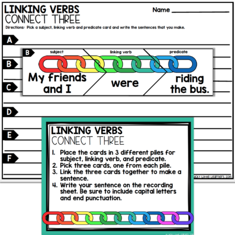 Teaching Linking Verbs - Lucky Little Learners