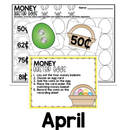 Spring Math Centers for 1st and 2nd grade - Lucky Little Learners