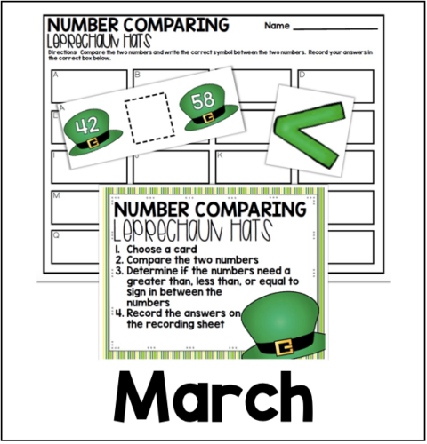 Spring Math Centers for 1st and 2nd grade - Lucky Little Learners