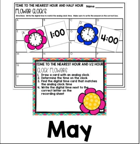 Spring Math Centers for 1st and 2nd grade - Lucky Little Learners