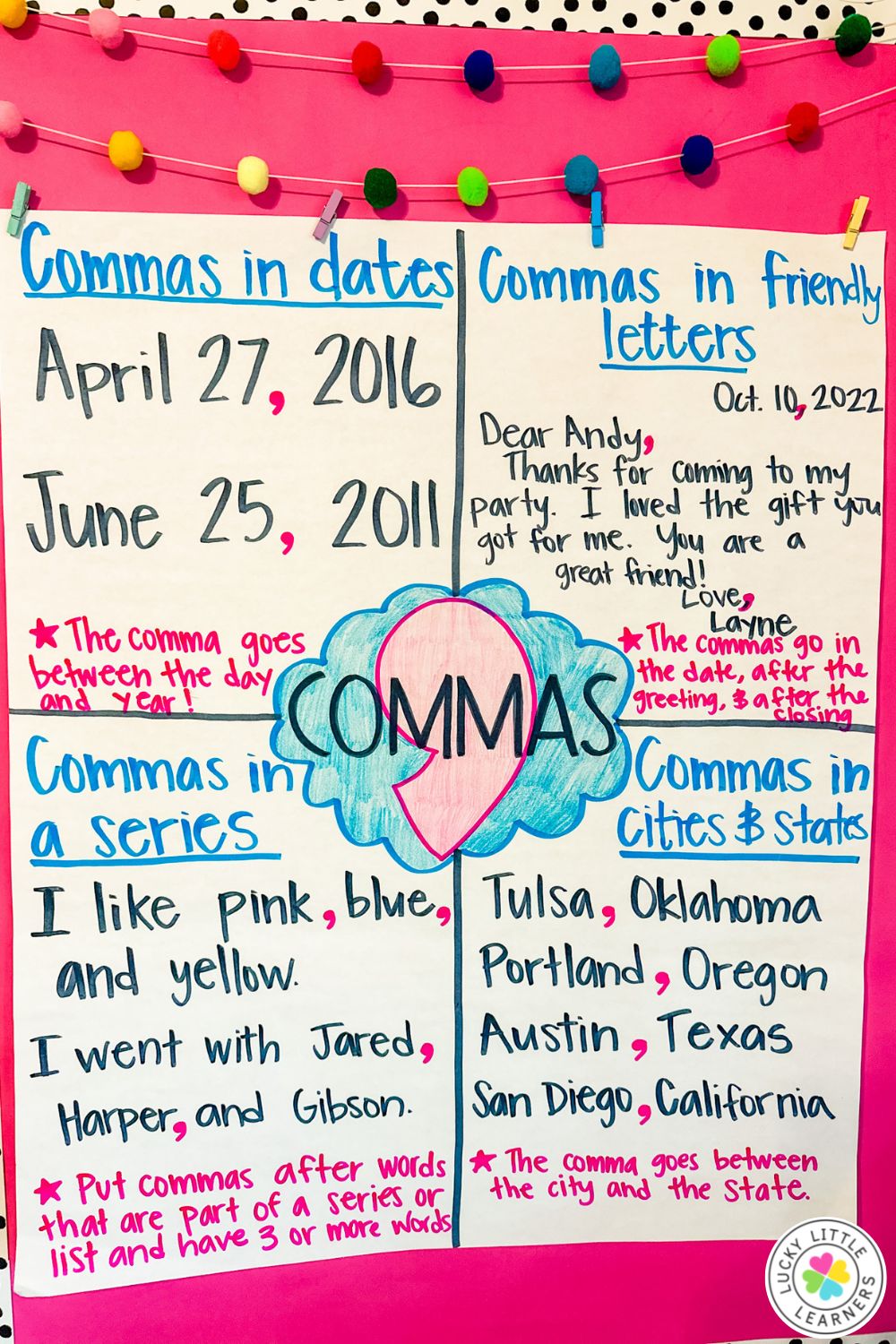 Teaching Commas In 2nd Grade Lucky Little Learners