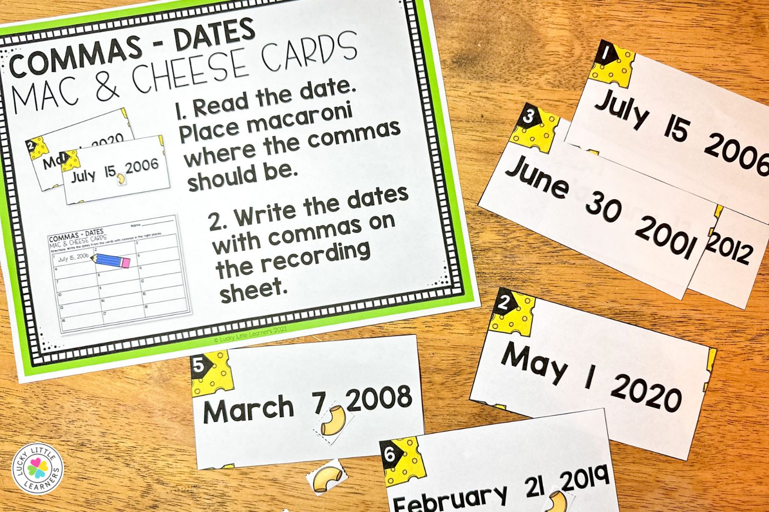 Teaching Commas in 2nd Grade - Lucky Little Learners