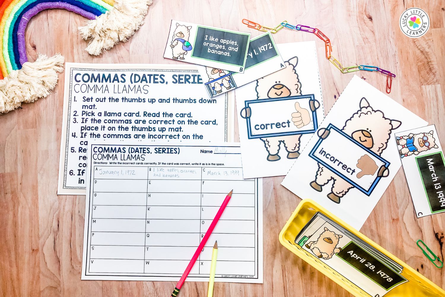 Teaching Commas in 2nd Grade - Lucky Little Learners