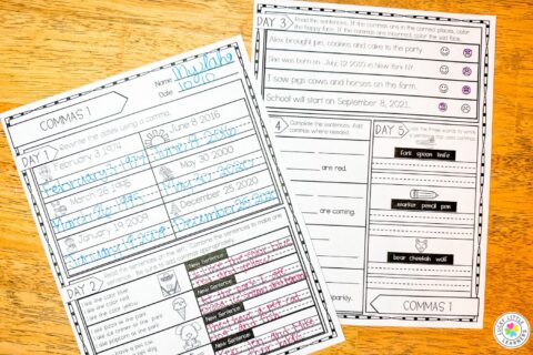 Teaching Commas in 2nd Grade - Lucky Little Learners