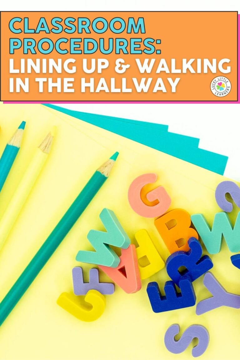 Classroom Procedures: Lining Up & Walking in the Hallway - Lucky Little ...
