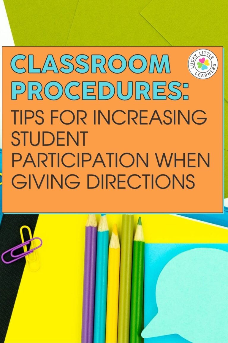 No More Repeating Directions! Tips for Increasing Student Participation ...