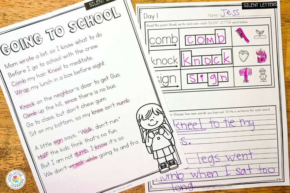 How to Teach Silent Letters - Lucky Little Learners