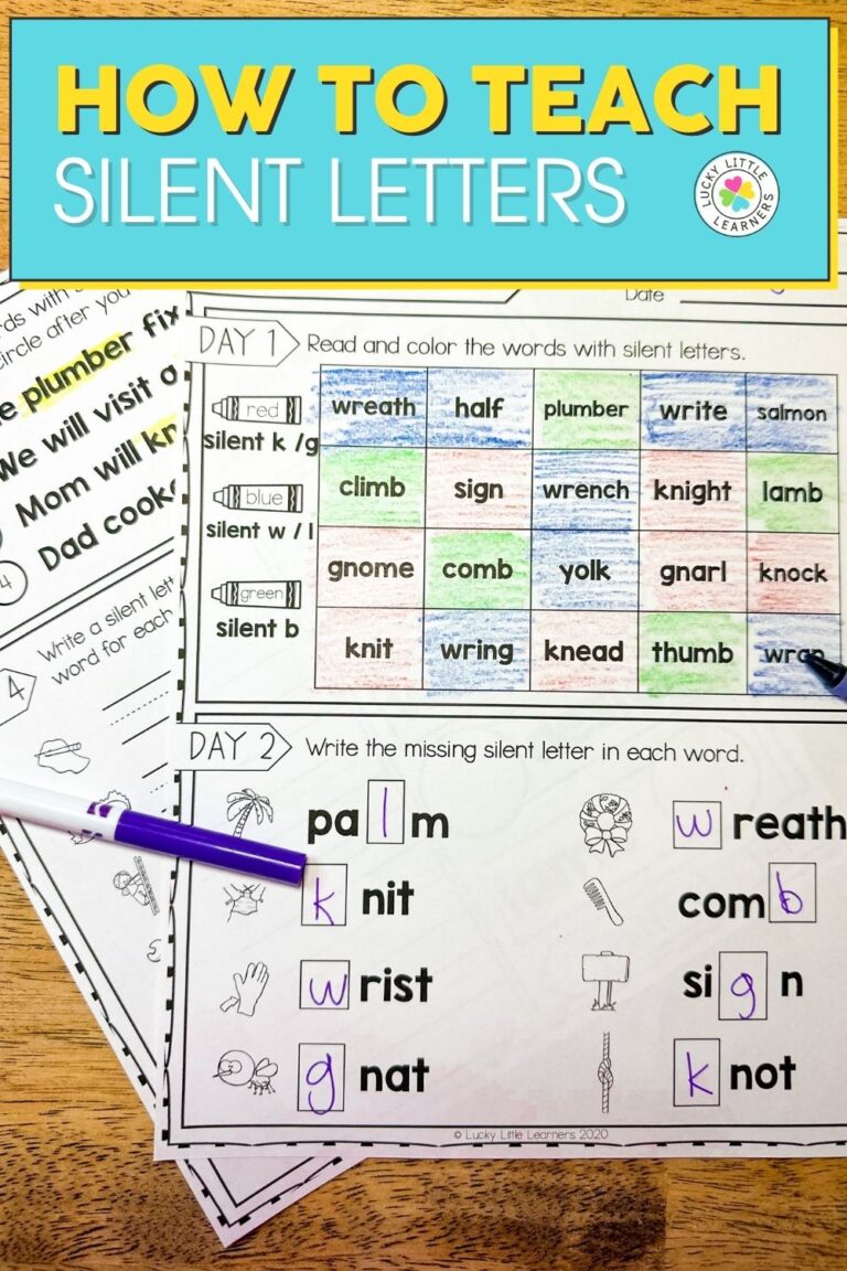 How to Teach Silent Letters - Lucky Little Learners
