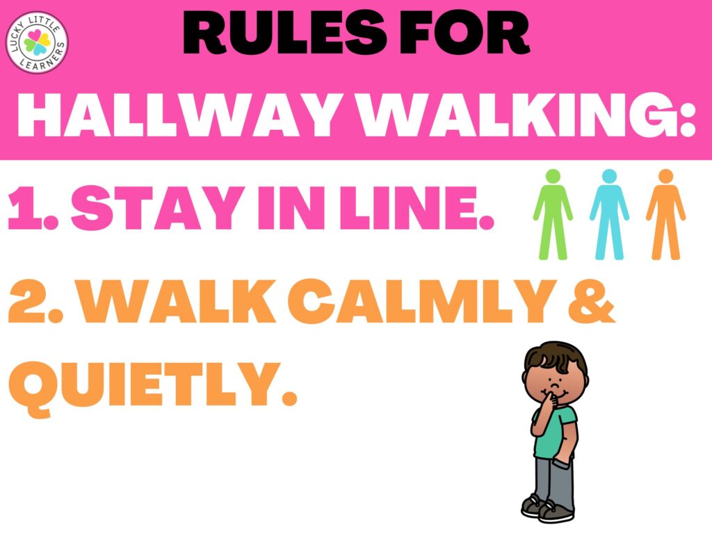 Classroom Procedures Lining Up Walking In The Hallway Lucky Little Classroom Procedures Lining Up Walking In The Hallway Lucky Little