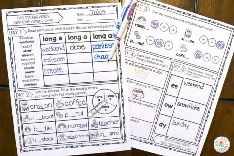 Teaching Long Vowels - Lucky Little Learners