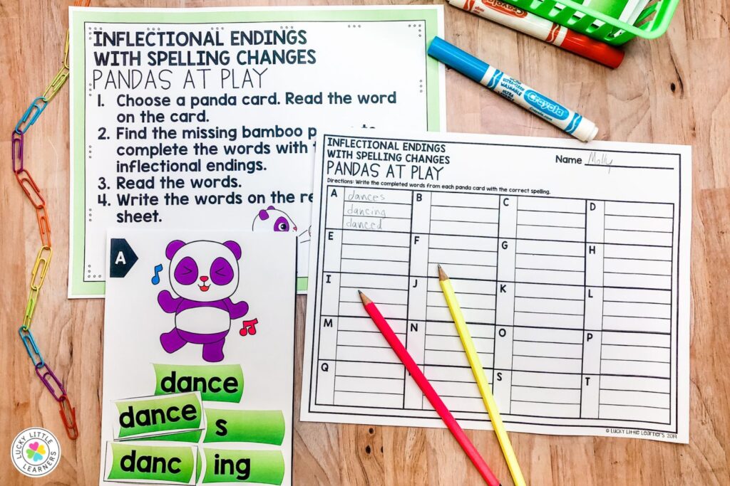 Tips for Teaching Inflectional Endings in 2nd Grade - Lucky Little Learners
