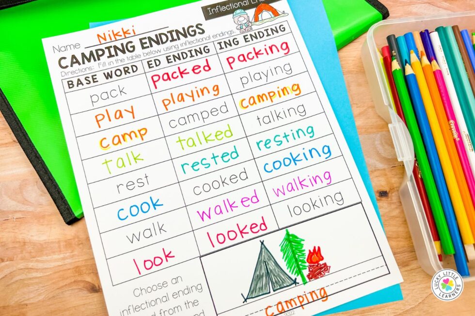 Tips for Teaching Inflectional Endings - Lucky Little Learners