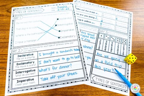 Fun Ways to Teach the 4 Types of Sentences - Lucky Little Learners