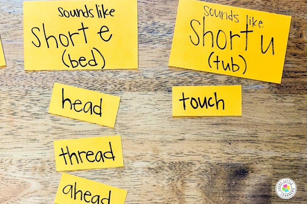 How to Teach Short Vowel Digraphs - Lucky Little Learners