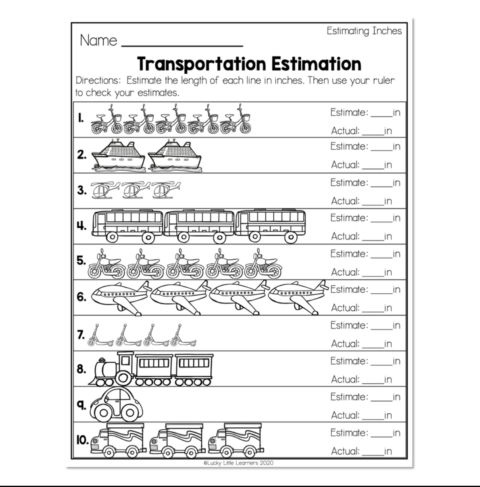 Second Grade Math Worksheets: Measurement, Data, Time & Money - Lucky ...
