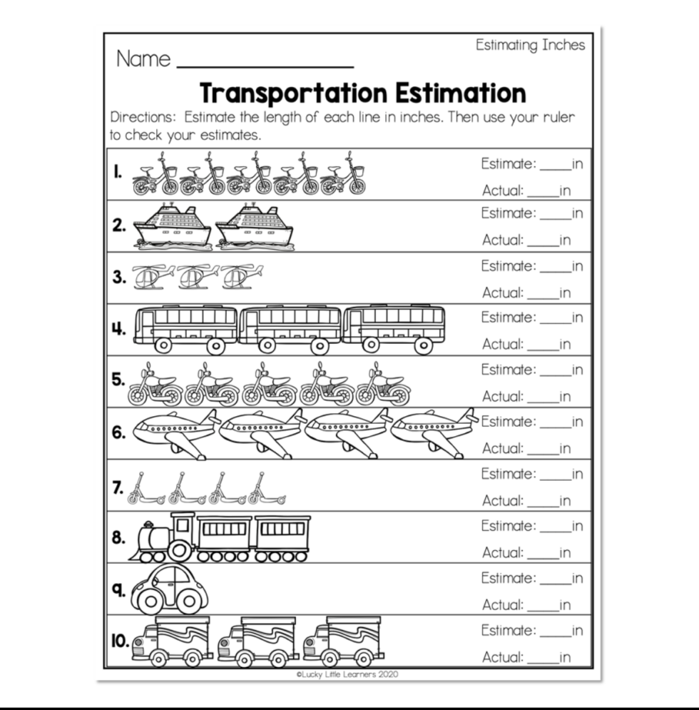 Second Grade Math Worksheets: Measurement, Data, Time & Money - Lucky ...