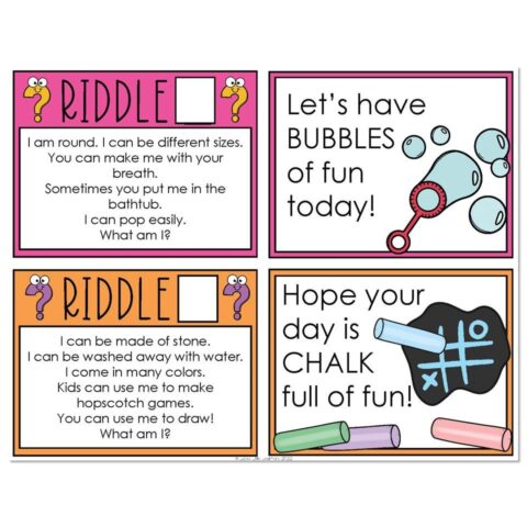 Riddle Bags to Count Down the End of the Year - Lucky Little Learners