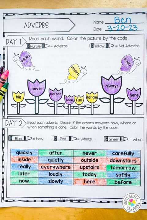 Teach Adverbs! - Lucky Little Learners