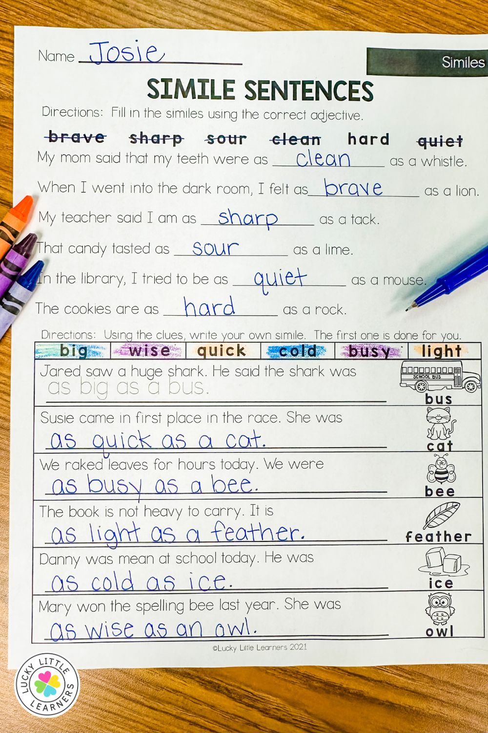 Fresh Ideas to Teach Similes and Metaphors - Lucky Little Learners