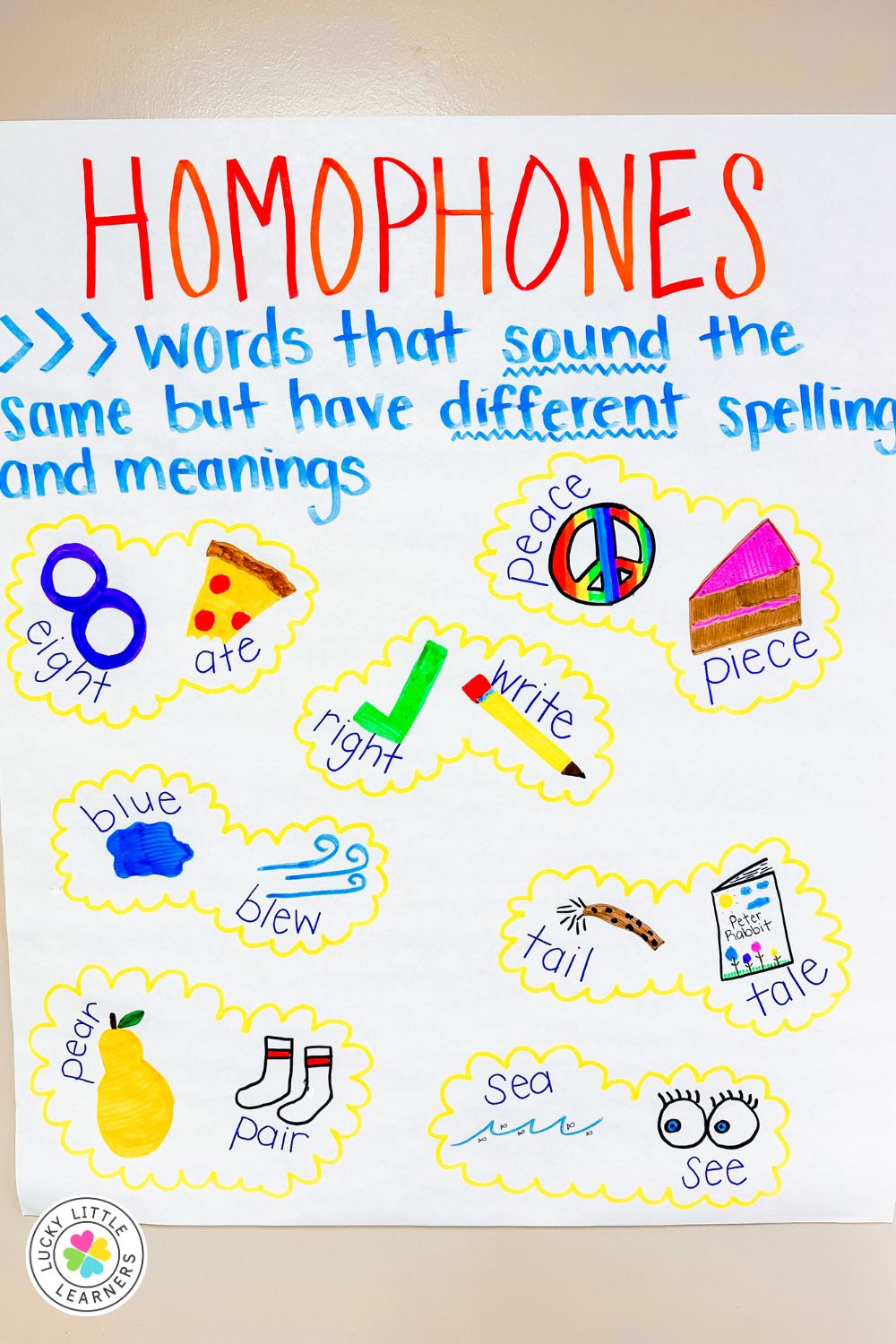 Homophone How-To for 2nd Grade - Lucky Little Learners