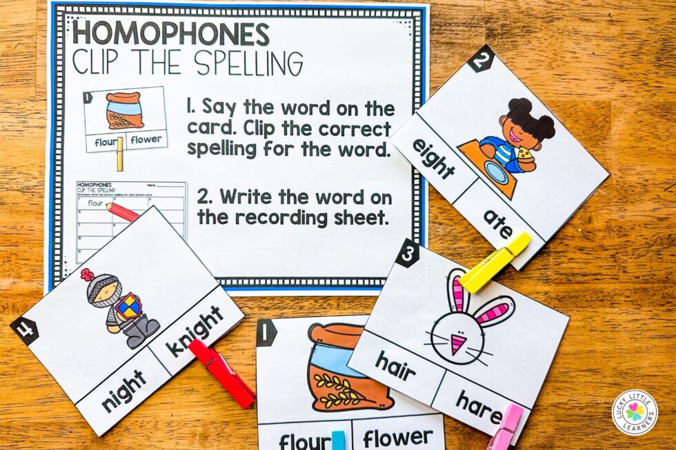 Homophone How-To for 2nd Grade - Lucky Little Learners