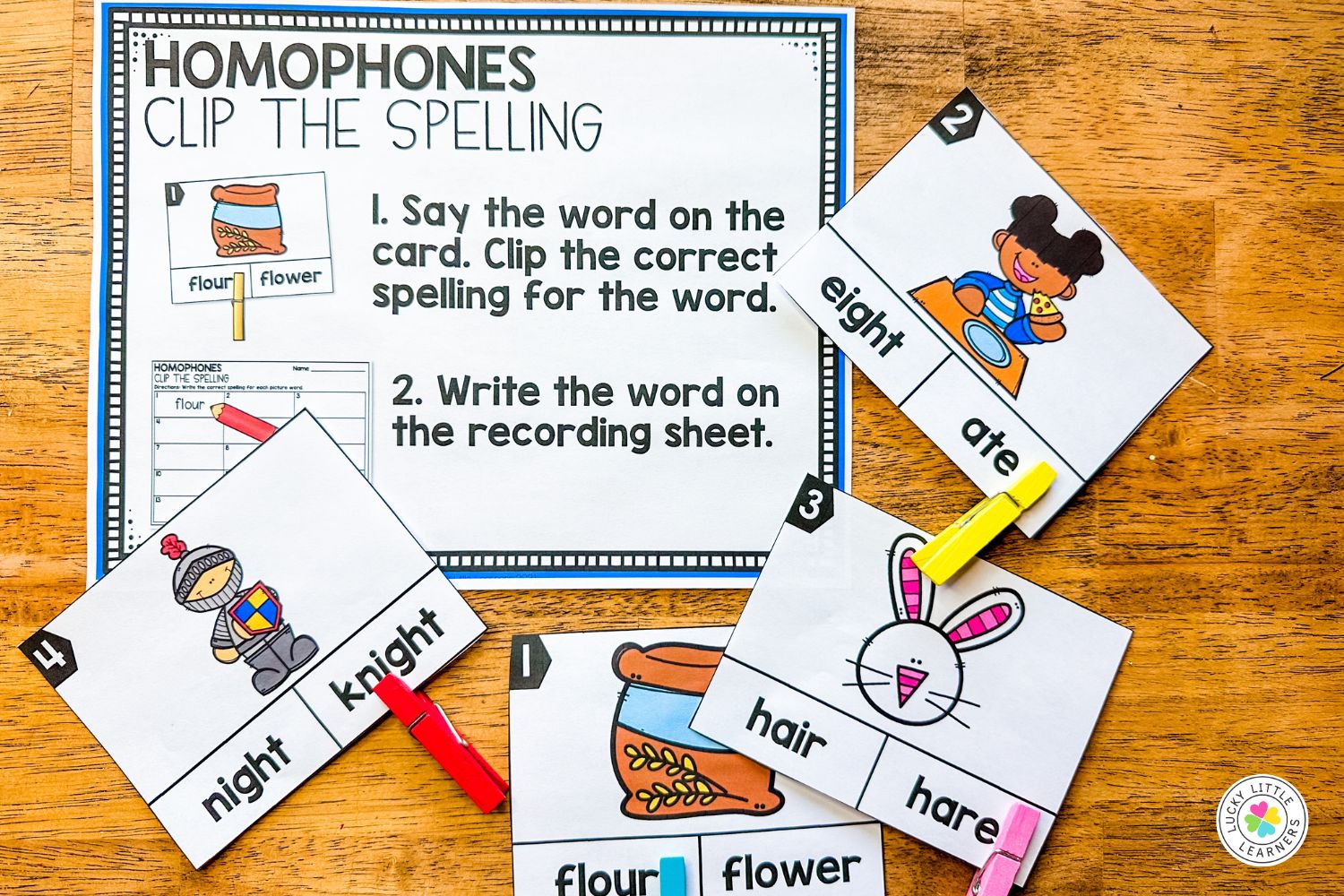 Homophone How-To for 2nd Grade - Lucky Little Learners