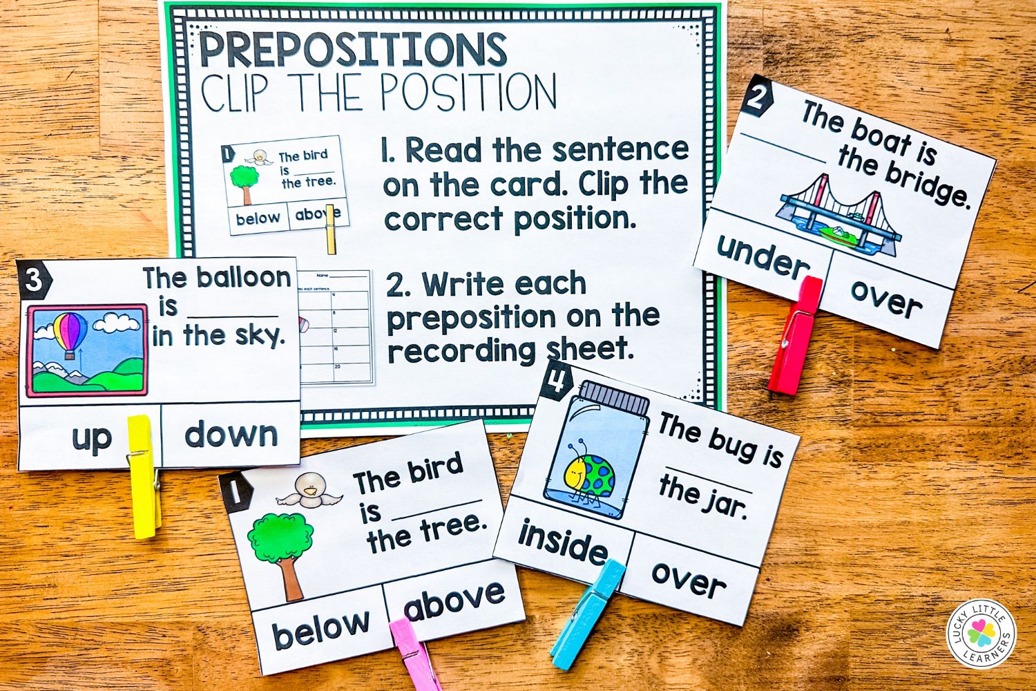 Teaching Prepositions and Prepositional Phrases - Lucky Little Learners