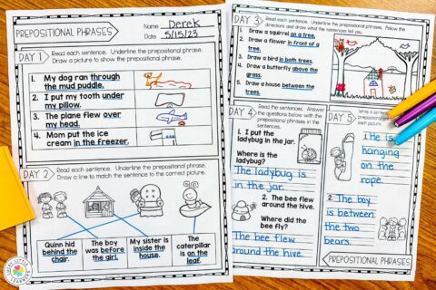 Teaching Prepositions and Prepositional Phrases - Lucky Little Learners