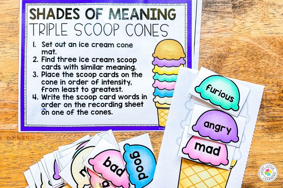 Teaching Shades of Meaning - Lucky Little Learners