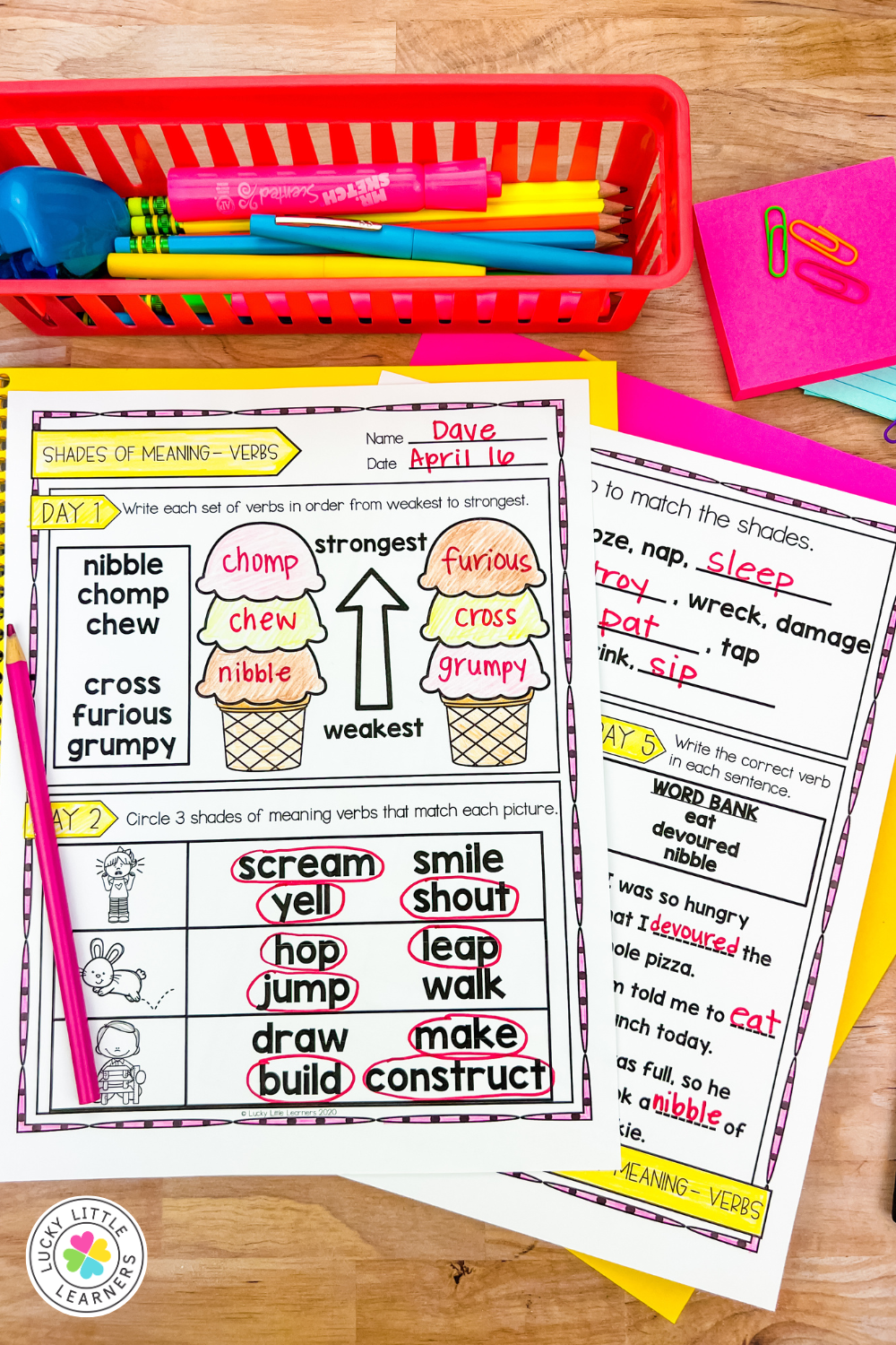 Teaching Shades of Meaning - Lucky Little Learners