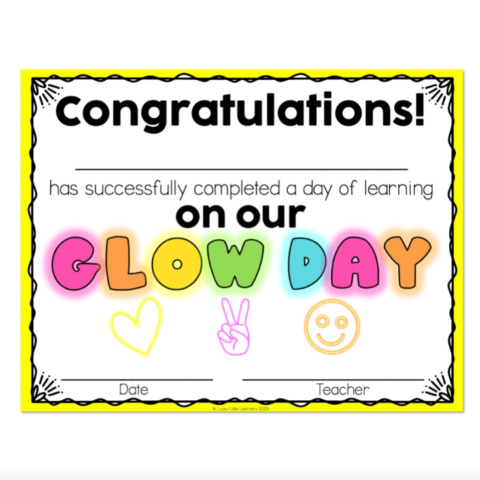 Glow Day Classroom Transformation - Lucky Little Learners